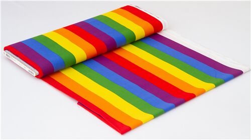 Robert Kaufman colorful rainbow stripe fabric - modeS4u