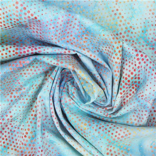 Robert Kaufman light blue batik fabric with mini dots - modeS4u