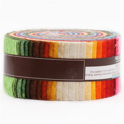 Roll-up fabric bundle roll Fusions Meadow Robert Kaufman - modes4u Roll-up fabric bundle roll Fusions Meadow Robert Kaufman - modes4u
