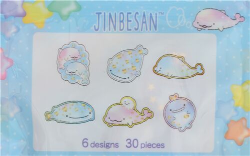 San-X Jinbesan shimmery sticker sack - modes4u
