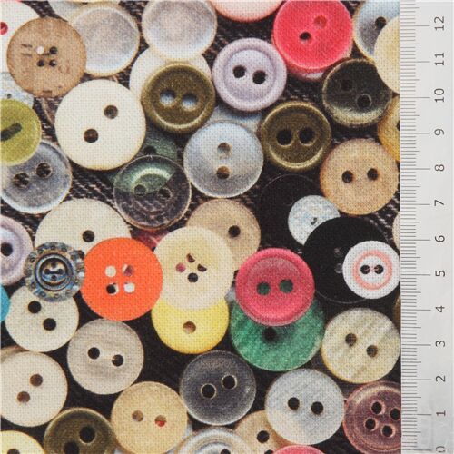 packed colorful button woven cotton fabric - modeS4u