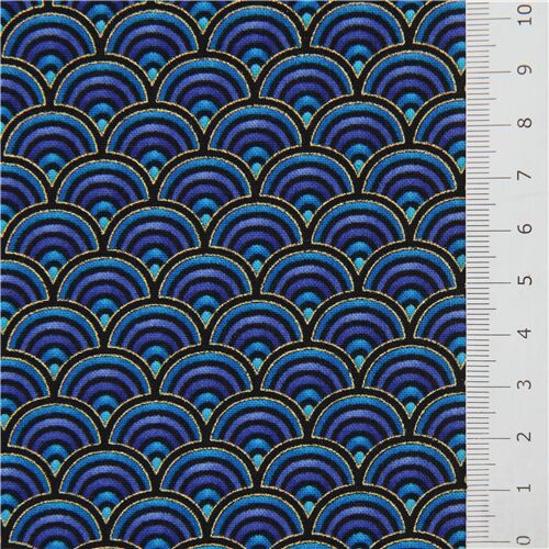 Fat Quarter (50 x 56 cm) - Timeless Treasures metallic gold scallop ...