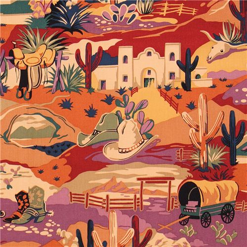 Tela cowboy oeste Tubac Trail Alexander Henry Santa Fe Fabric by ...