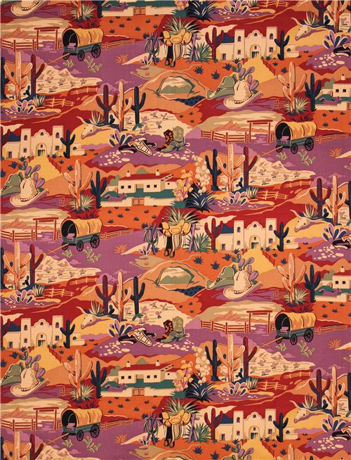 Tela cowboy oeste Tubac Trail Alexander Henry Santa Fe Fabric by ...