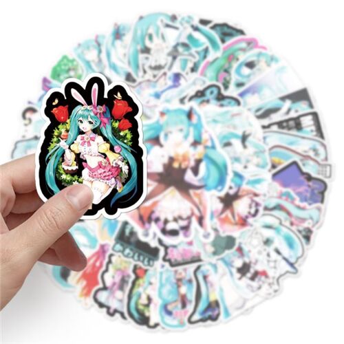 Waifu Anime Flake Sticker Pack 50 Einzigartige Gestanzte Designs Modes4u