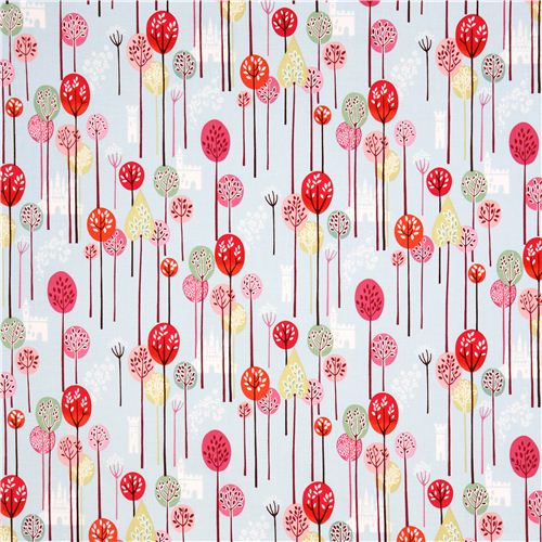 baby blue Alexander Henry fairy tale fabric Enchanted Forest Fabric by ...