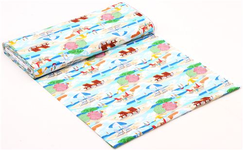 beach scenic summer fabric Timeless Treasures Beach Pass - modeS4u
