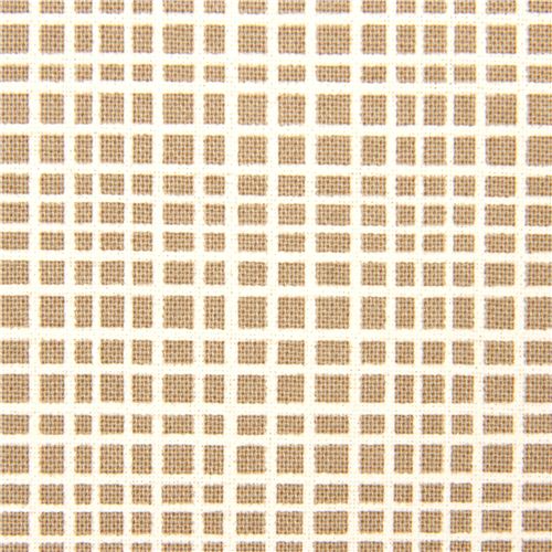 beige Michael Miller fabric white pencil checked pattern Fabric by ...