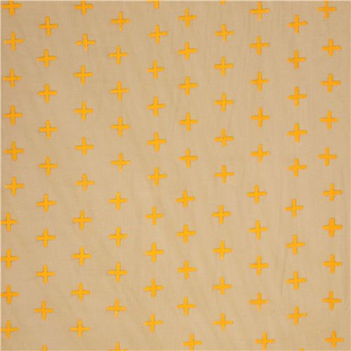 beige cross pattern cotton fabric by Andover Fabric by Andover Fabrics ...