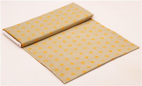 beige cross pattern cotton fabric by Andover Fabric by Andover Fabrics ...