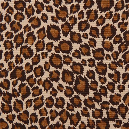 beige fabric brown dark brown animal spot print cotton printed twill ...