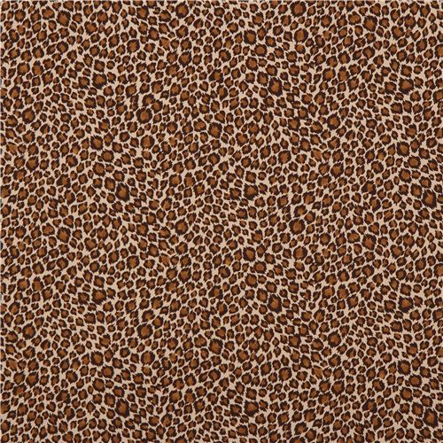 beige fabric brown dark brown animal spot print cotton printed twill ...