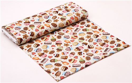 beige sweets fabric Sweet Treats Quilting Treasures Fabric by Japanese ...