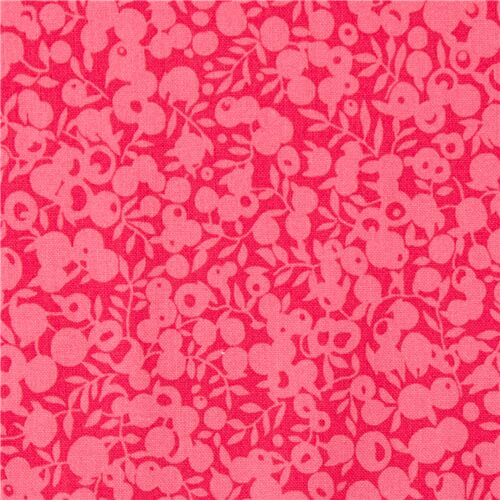 berry and twig fabric in pink and red by Liberty Fabrics Fabric by ...