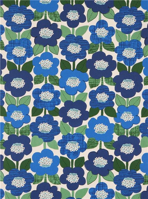 big flower laminate fabric by Cosmo from Japan Fabric by Cosmo - modes4u