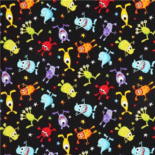 black alien fabric Timeless Treasures from the USA Fabric by Timeless ...