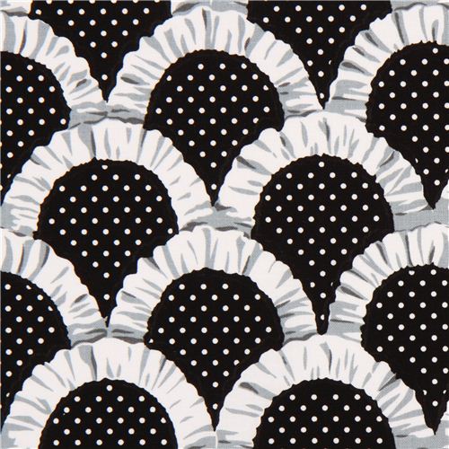 black apron ruffles fabric by Michael Miller from the USA Fabric by ...
