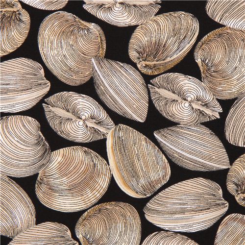 black clam food fabric Timeless Treasures USA Fabric by Timeless ...