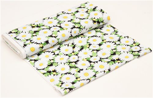 black daisy flower fabric by Timeless Treasures USA Fabric by Timeless ...