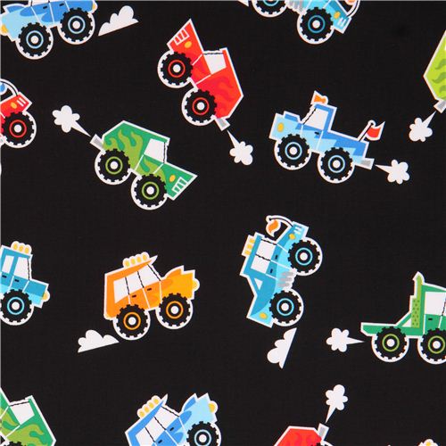 black fabric for boys with ATV cars by Robert Kaufman Fabric by Robert ...