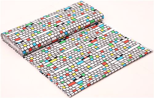 black keyboard key retro fabric Robert Kaufman USA Fabric by Robert ...