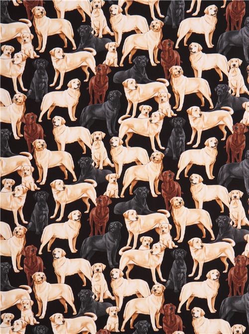 black labrador retriever dog fabric by Timeless Treasures - modeS4u