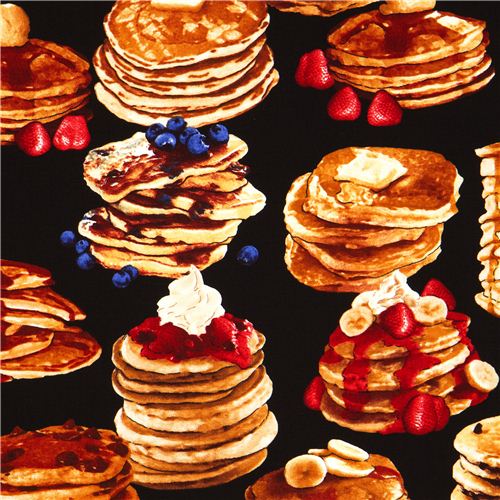 black pancakes fabric by Timeless Treasures from the USA Fabric by ...