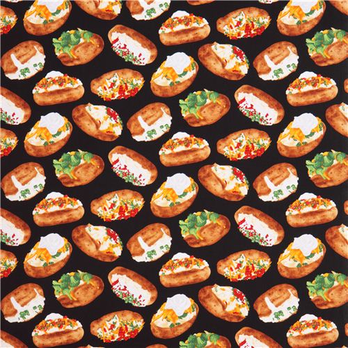 black potato food fabric Timeless Treasures USA Fabric by Timeless ...