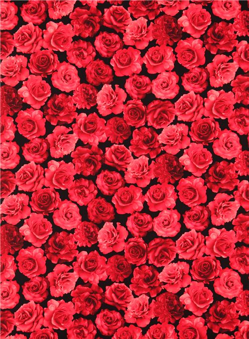 black rose blossom flower fabric Timeless Treasures Fabric by Timeless ...