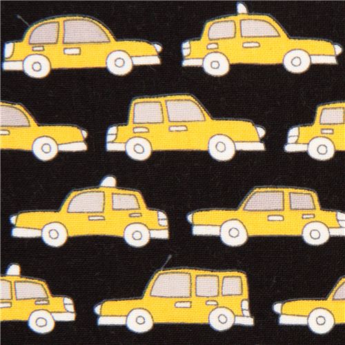 black taxi cab car fabric Robert Kaufman USA Uptown Fabric by Robert ...