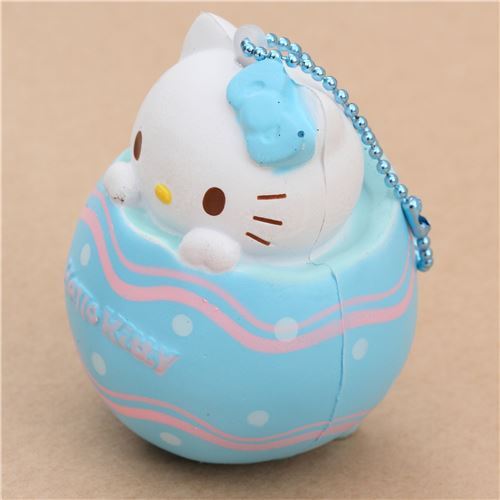 blue Hello Kitty kawaii egg squishy charm - modeS4u blue Hello Kitty kawaii egg squishy charm - modeS4u