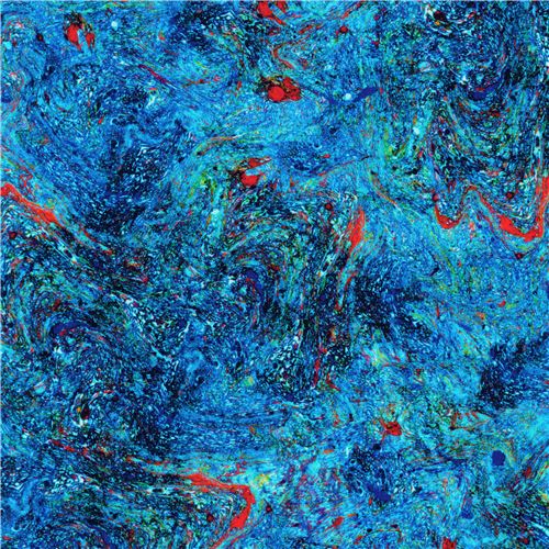 blue Robert Kaufman marble pattern fabric - modeS4u