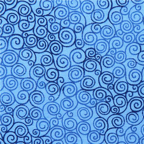blue swirl fabric Timeless Treasures Jazz Basic Delft Fabric by ...