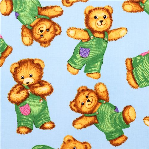 blue teddy bear fabric Timeless Treasures Corduroy Fabric by Timeless ...