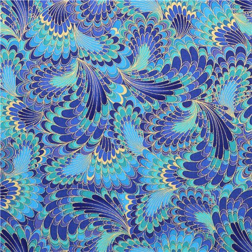 blue wings fabric Timeless Treasures Palazzo Peacock Fabric by Timeless ...