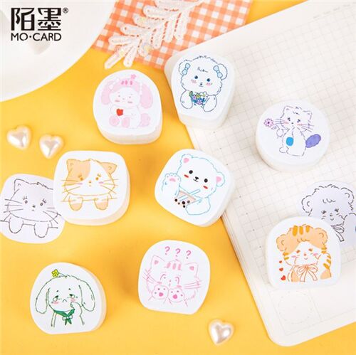 boba bubble tea blue teddy bear rubber stamp kawaii - modes4u