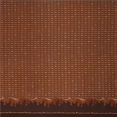 brown oxford chocolate fabric Cosmo Japan sweets Fabric by Cosmo - modes4u