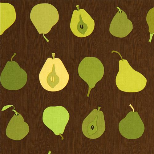 brown pear fruit fabric by Robert Kaufman Fabric by Robert Kaufman ...