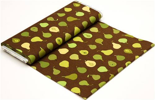 brown pear fruit fabric by Robert Kaufman Fabric by Robert Kaufman ...