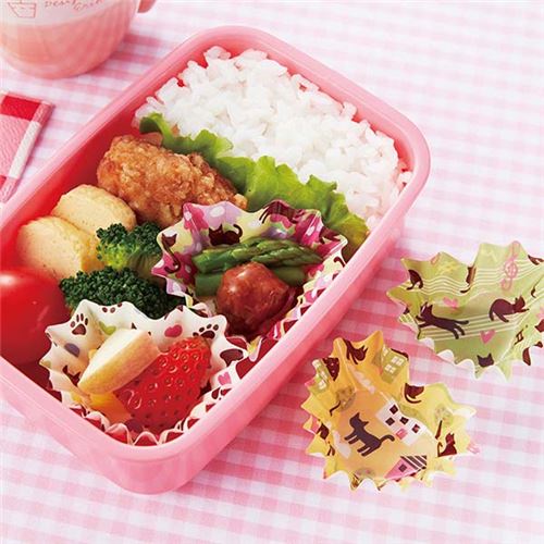 cat animal heart shape bento lunch box paper cups - Bento Accessories ...