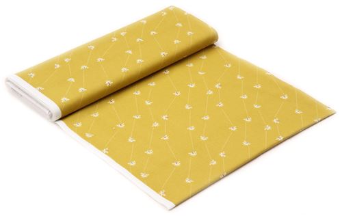 Tela amarillo verdoso lunares blancos insecto bicho de Kokka Fabric by ...