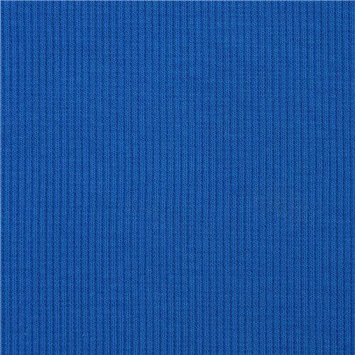 cobalt blue tubular ribbed knit cuffing fabric - modeS4u
