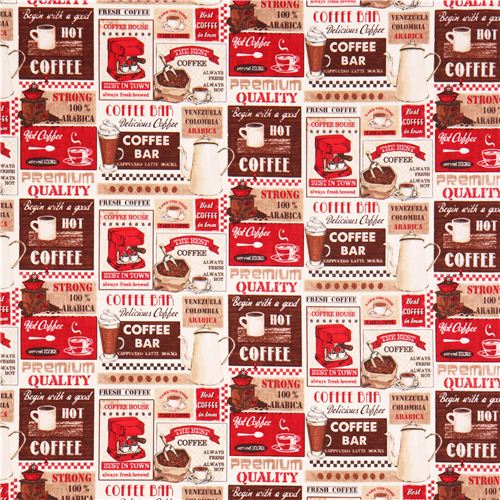 Kaffee Essens Stoff Timeless Treasures Coffee Patchwork Fabric by ...