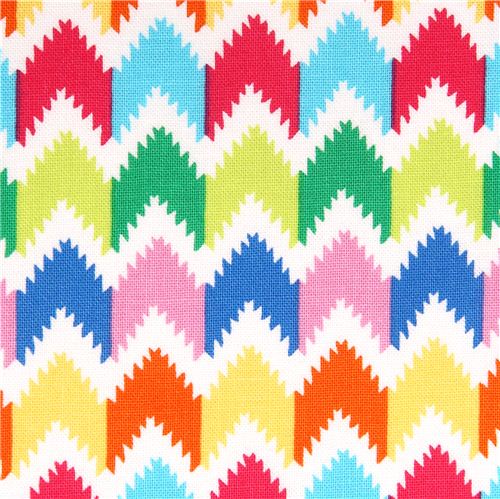 colorful Emila Geo print fabric houndstooth style arrows by Michael ...