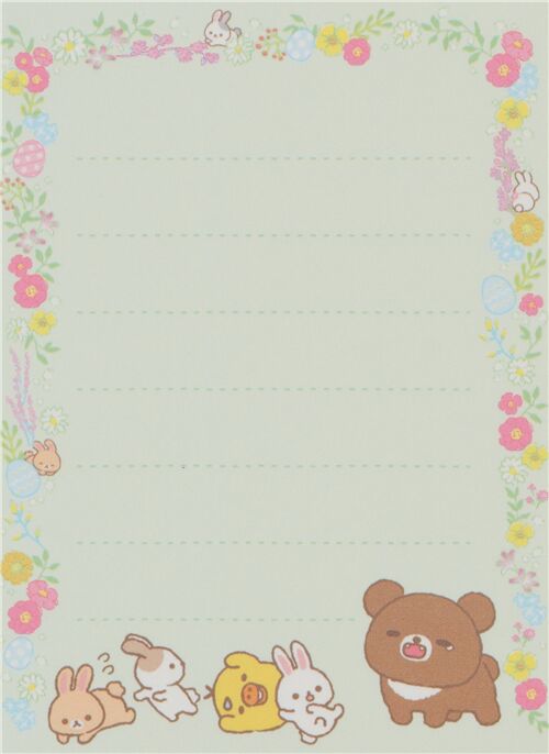 colorful Rilakkuma Easter egg mini memo pad by San-X - modes4u