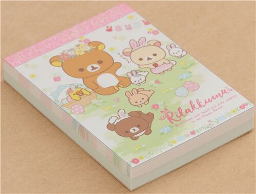 colorful Rilakkuma Easter egg mini memo pad by San-X - modes4u
