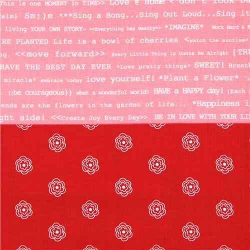 colorful Riley Blake clock word item flower fabric - modeS4u