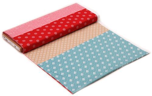 colorful Riley Blake clock word item flower fabric - modeS4u