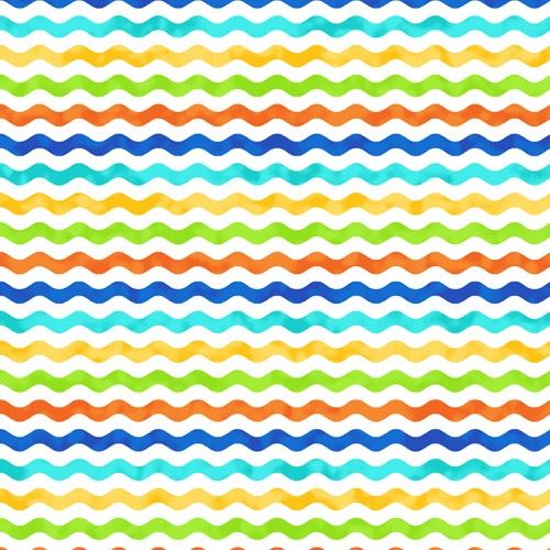 colorful fabric blue green orange squiggle by Northcott Topsy Turvy ...