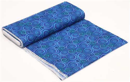 colorful fabric with mosaic swirl purple blue green by Timeless ...